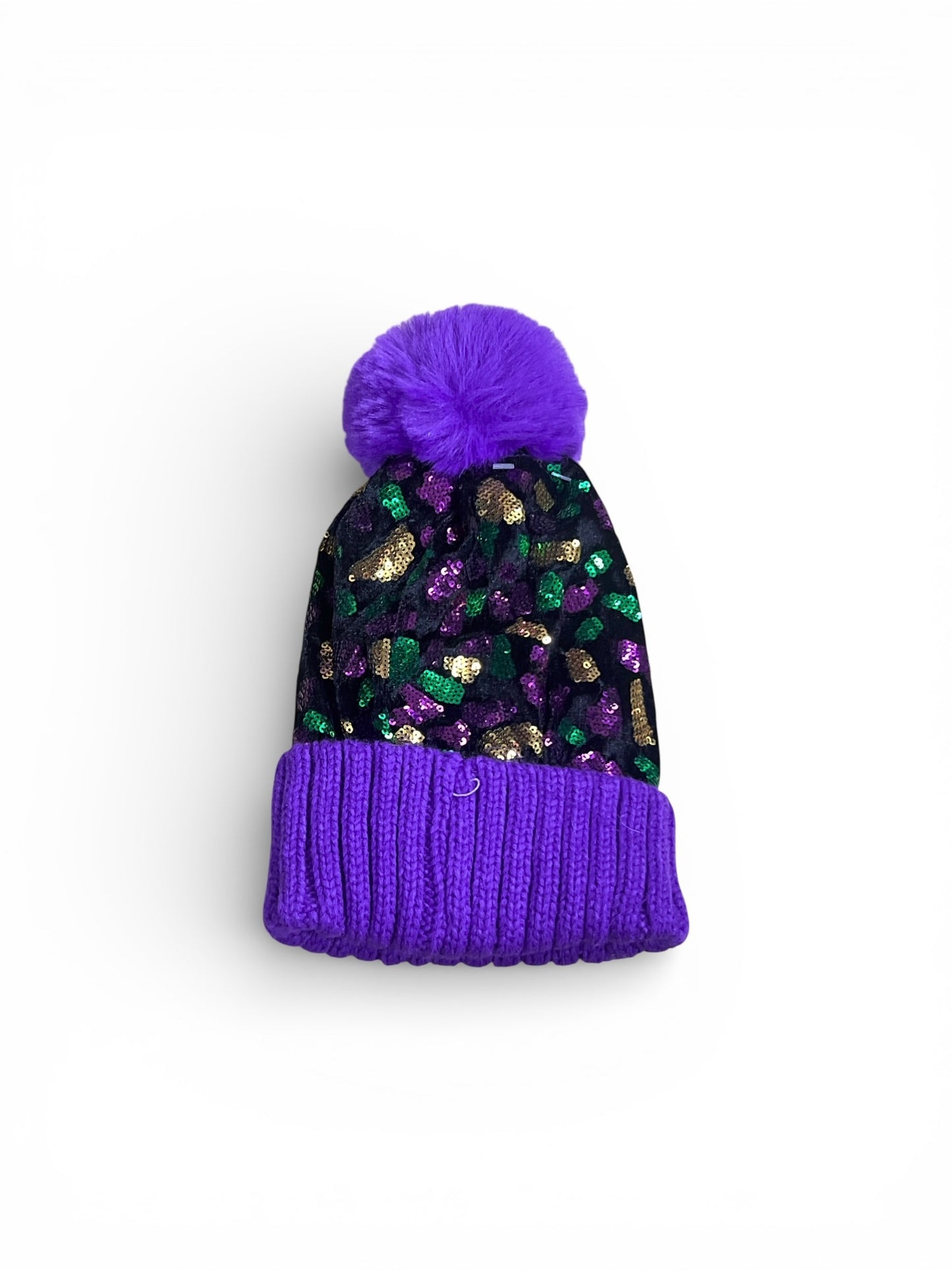 Mardi Gras Sequin Beanie – MJ's Metairie